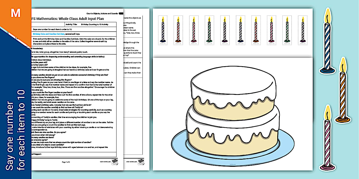 EYFS Maths: Birthday Counting Whole Class Adult Input Plan and Resource ...