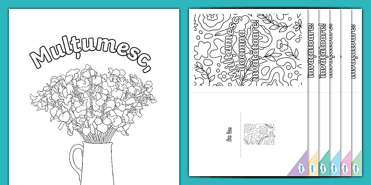 Mesaje de mulțumire pentru profesori – Felicitări cu desene mindfulness