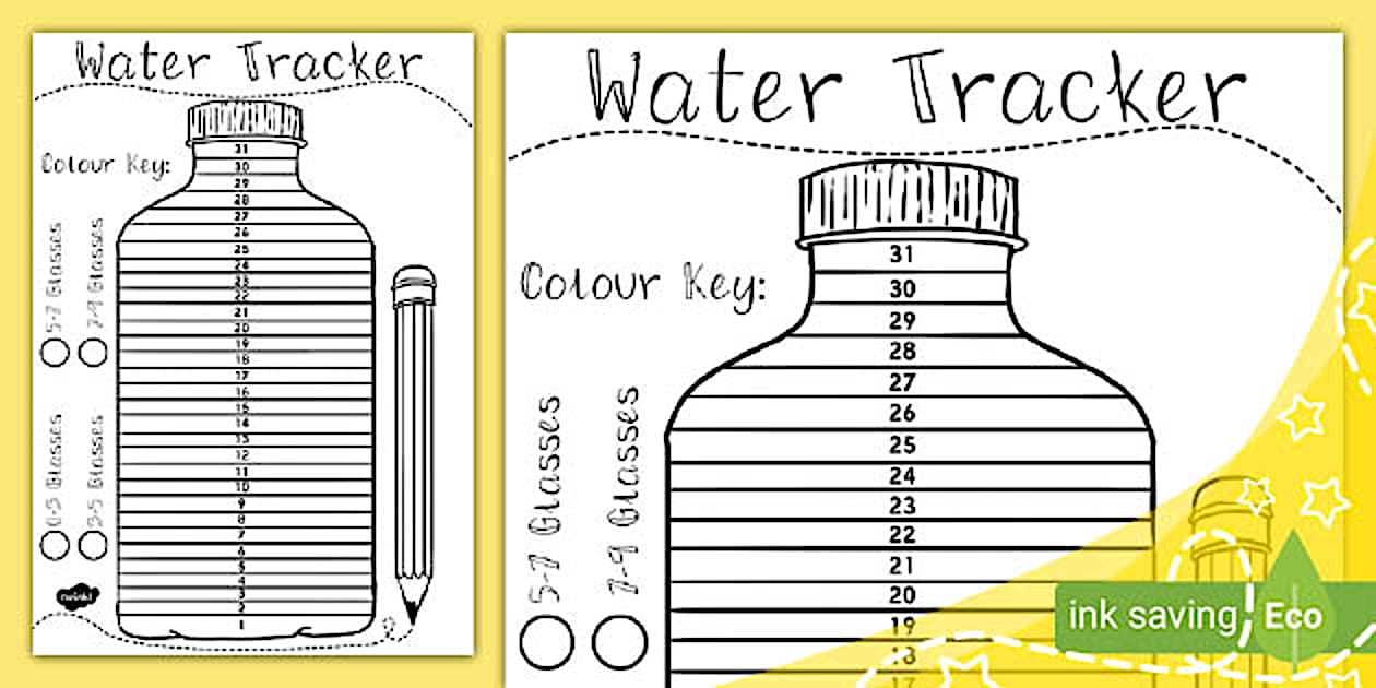 Art-Themed Water Tracker Bullet Journal Page (teacher made)