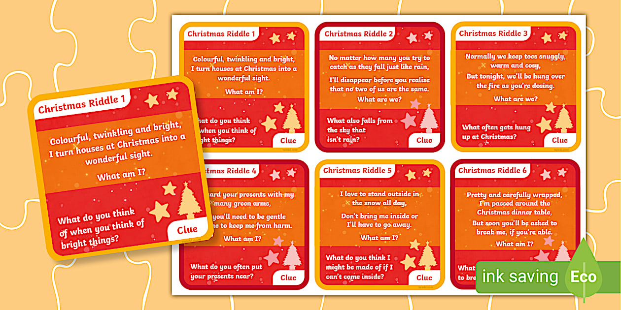 Christmas Riddle Cards – L2 – Twinkl Puzzled - Twinkl
