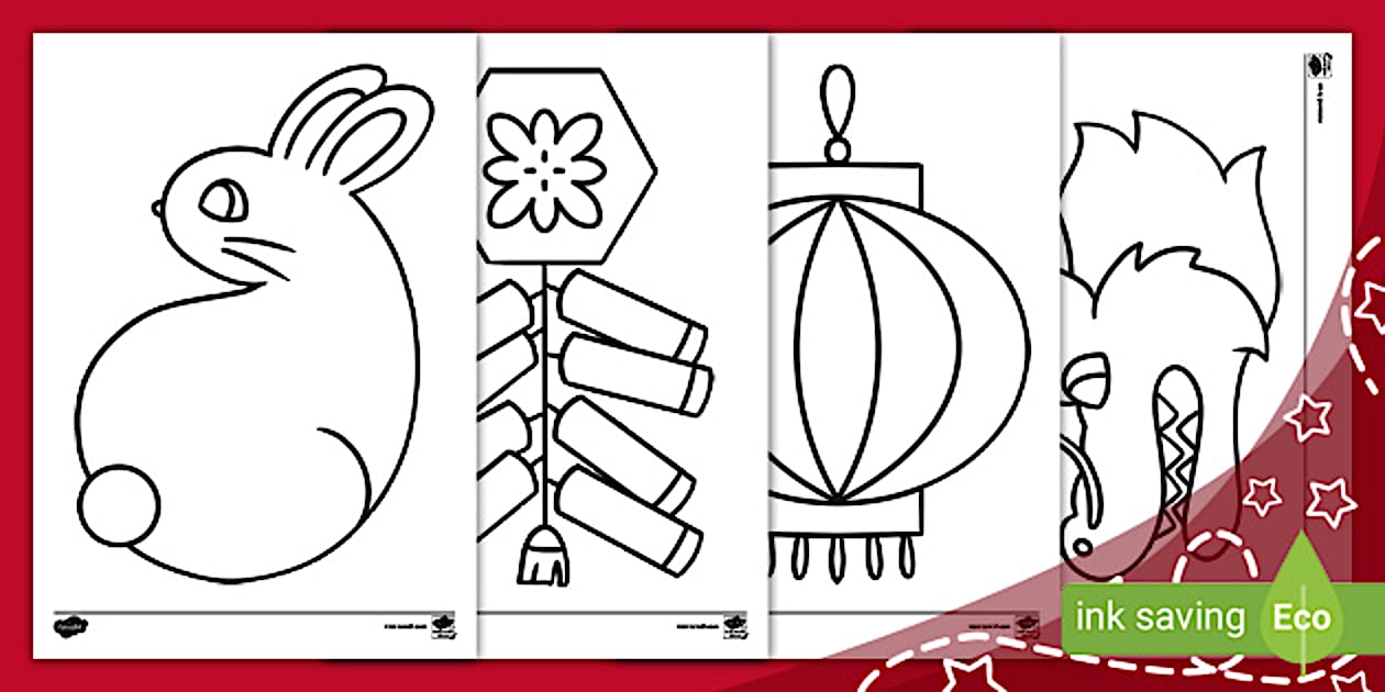 My First Year of the Rabbit Colouring Pack (teacher made)