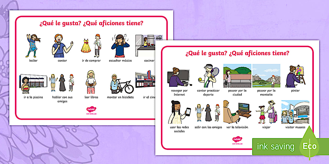 Tapiz de vocabulario: Las aficiones de mamá (Teacher-Made)