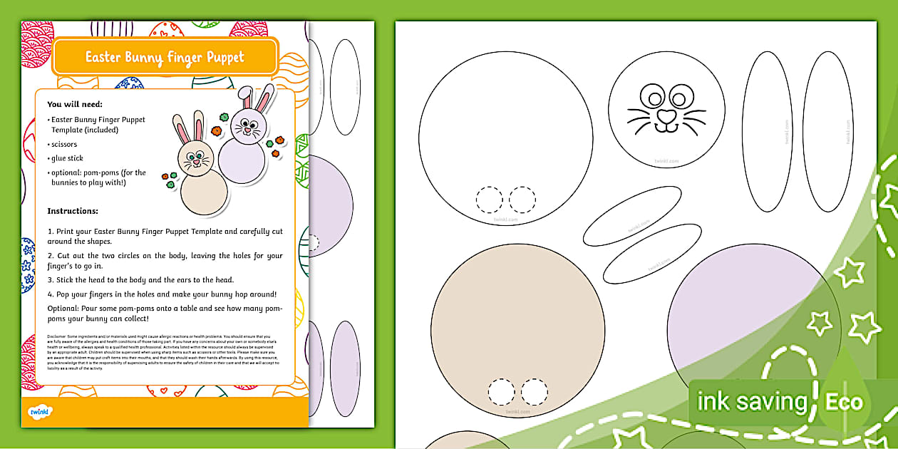 Easter Bunny Finger Puppet (Teacher-Made) - Twinkl