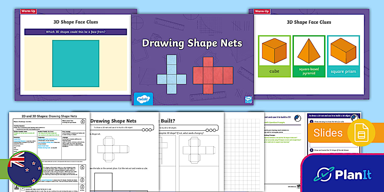 Phase 2 Shapes: 2D and 3D Shapes (Drawing Shape Nets) Lesson 3
