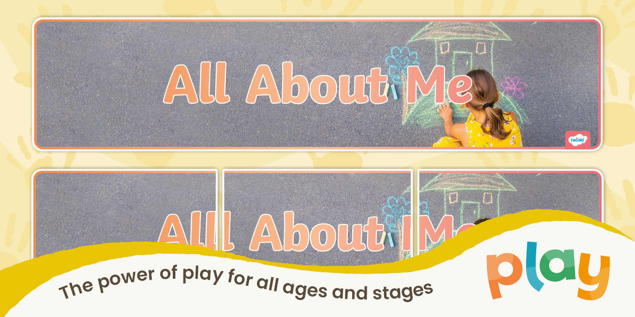 All About Me Display Banner (teacher made) - Twinkl