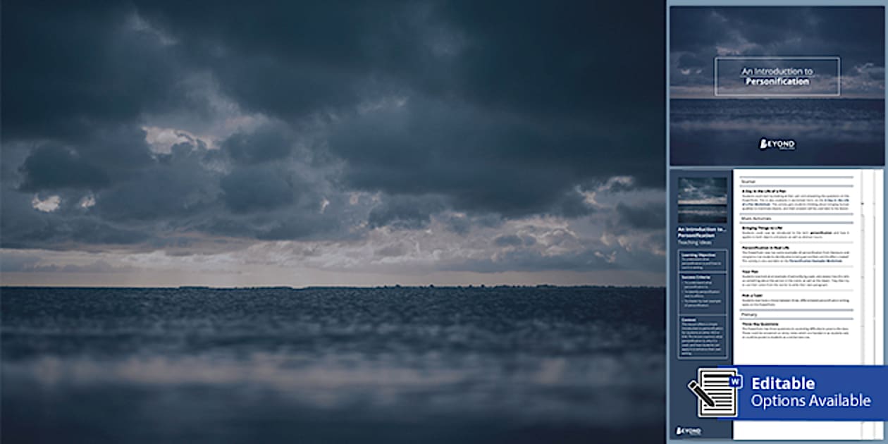 Year 7 - 10 English Intro to Personification Lesson pack