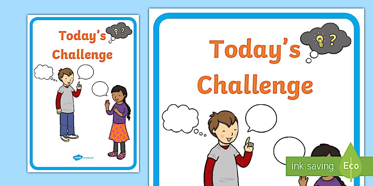 Challenge Area Editable Display Poster (teacher made)