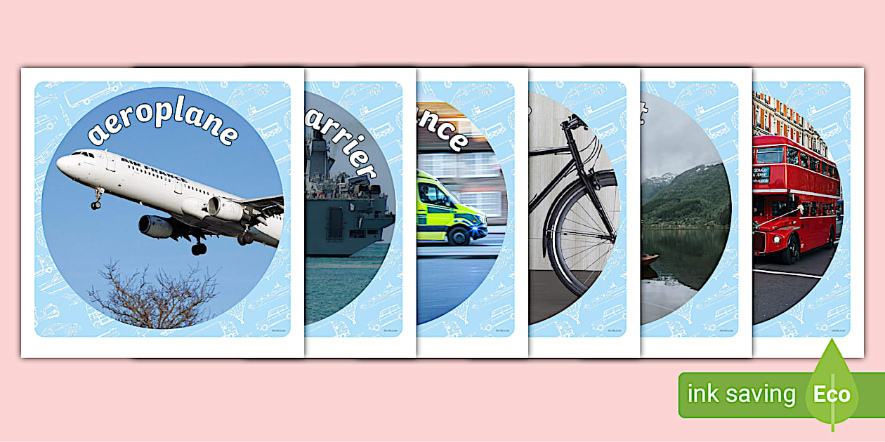 Editable Transport Display Photo Cut Outs (teacher made)