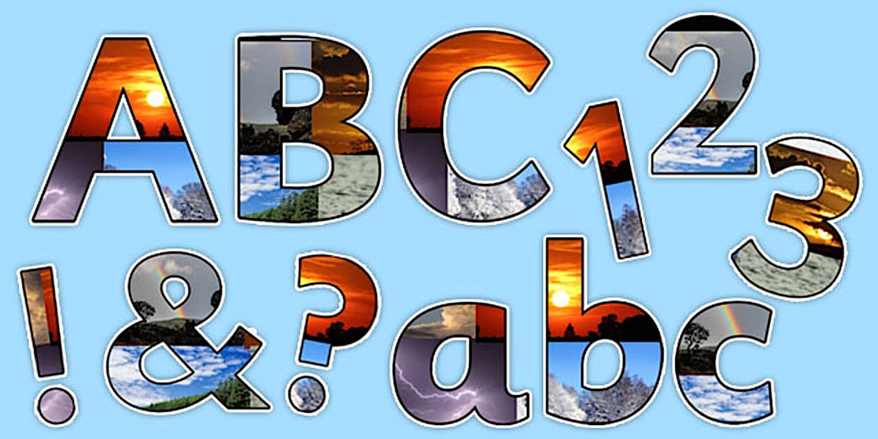 Weather Photo Display Lettering Welsh (Teacher-Made)