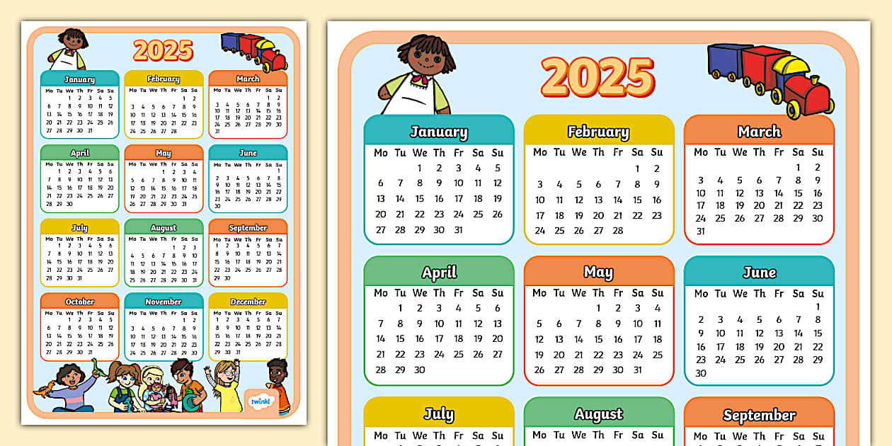 2025 Display Calendar (teacher made) - Twinkl