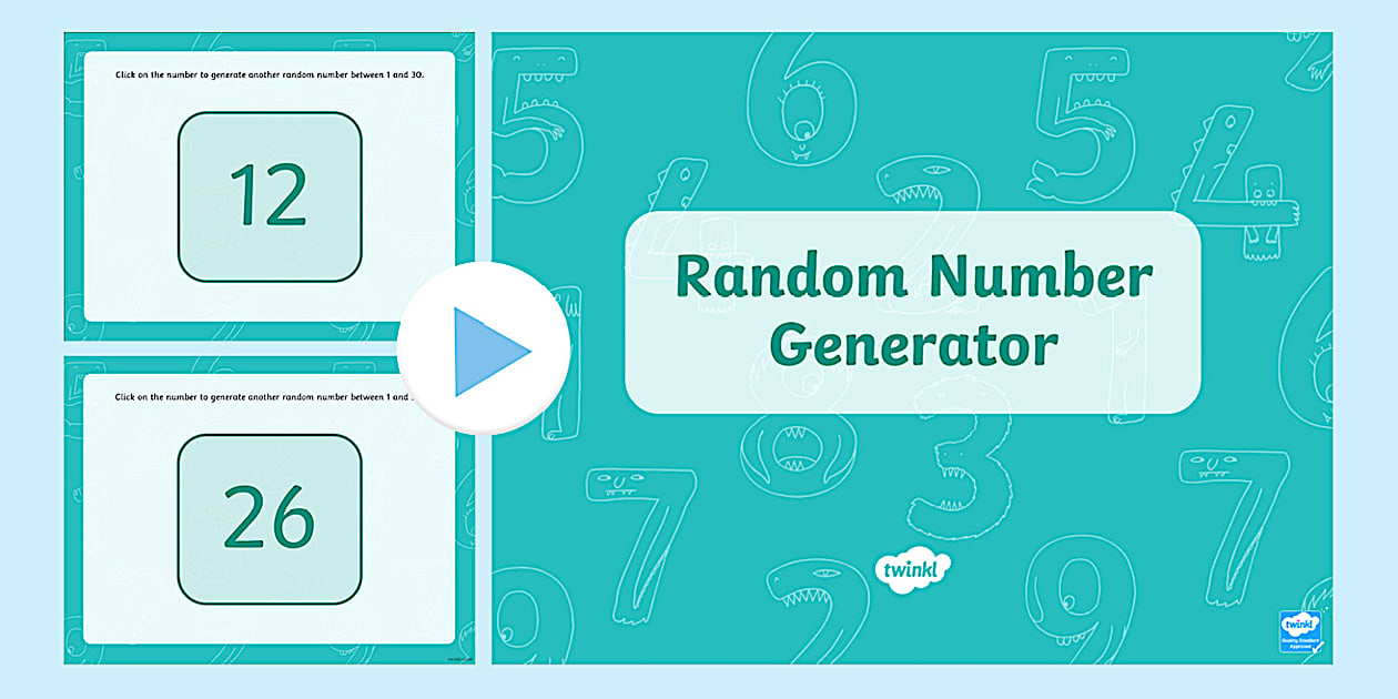Random Number Generator 1-30 PowerPoint - (teacher made)