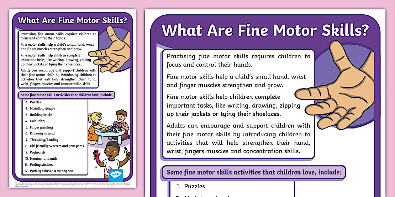 Fine Motor Skills Poster - Display Poster | Twinkl - Twinkl
