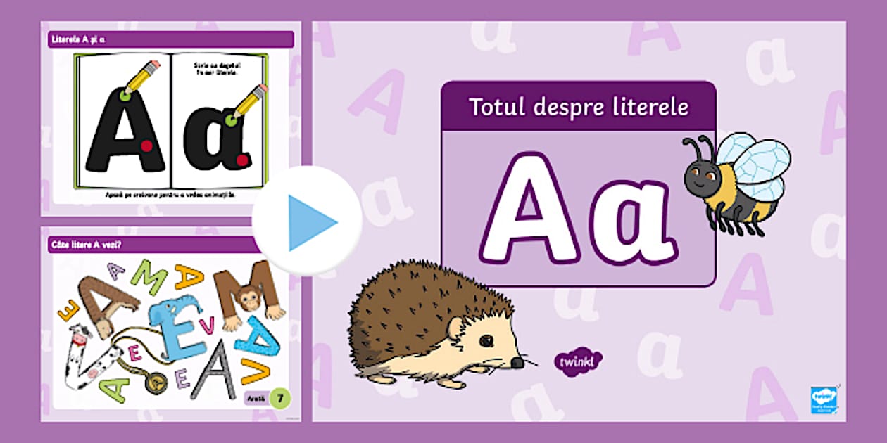 Totul despre litera A – Prezentare PowerPoint