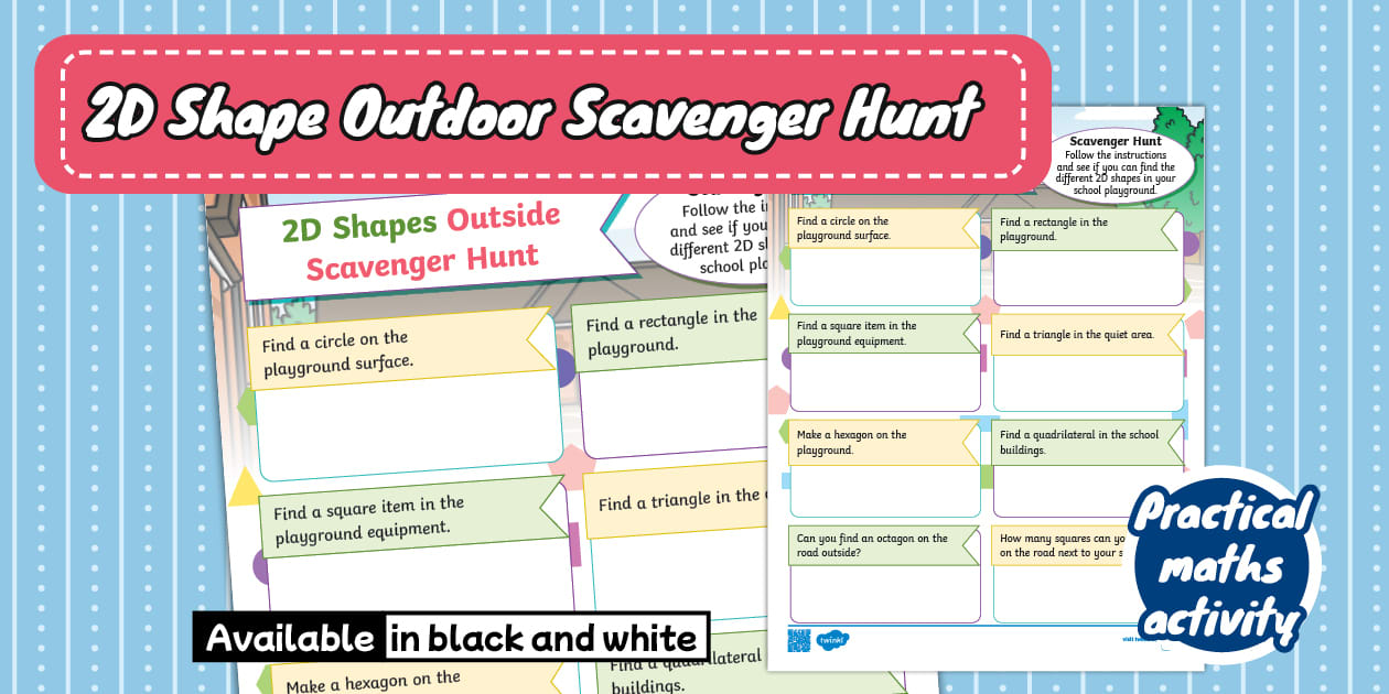 2D Shape Outdoor Scavenger Hunt