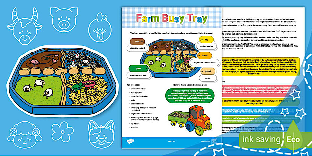 Farm Busy Tray (teacher made) - Twinkl