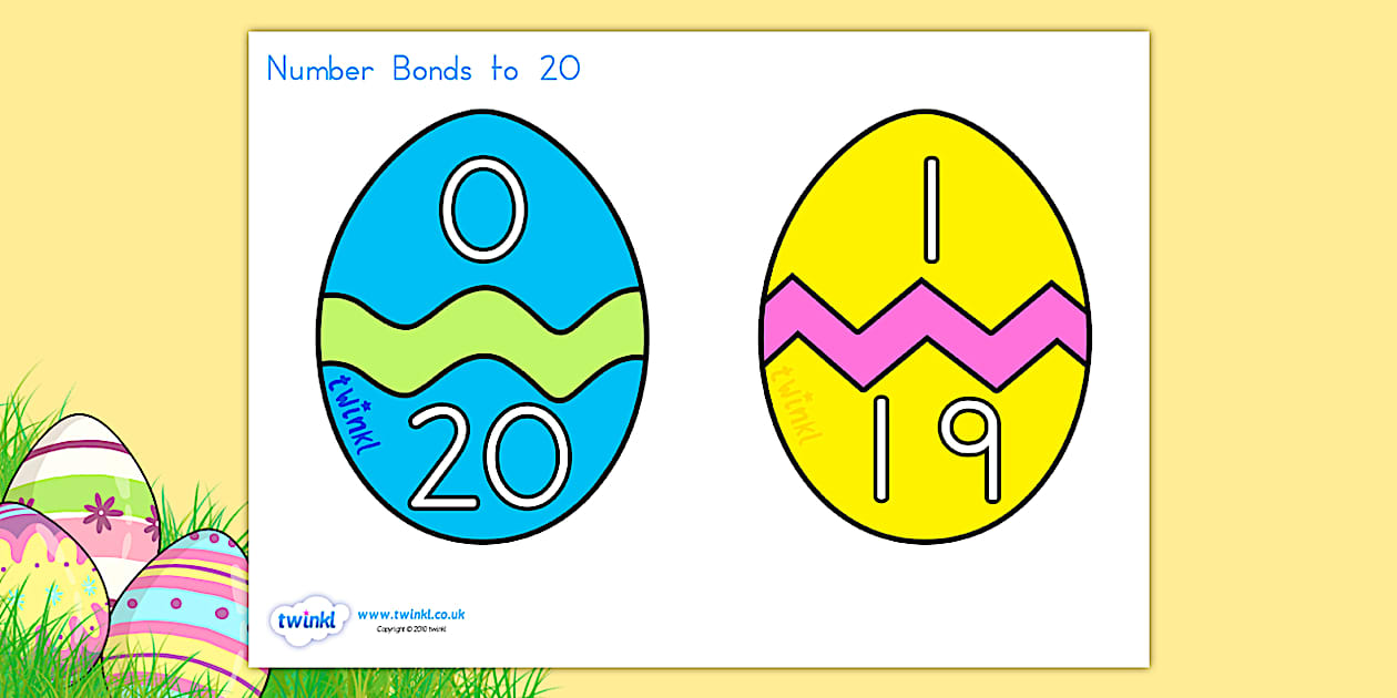Easter Egg Number Bonds To 20 (teacher made) - Twinkl