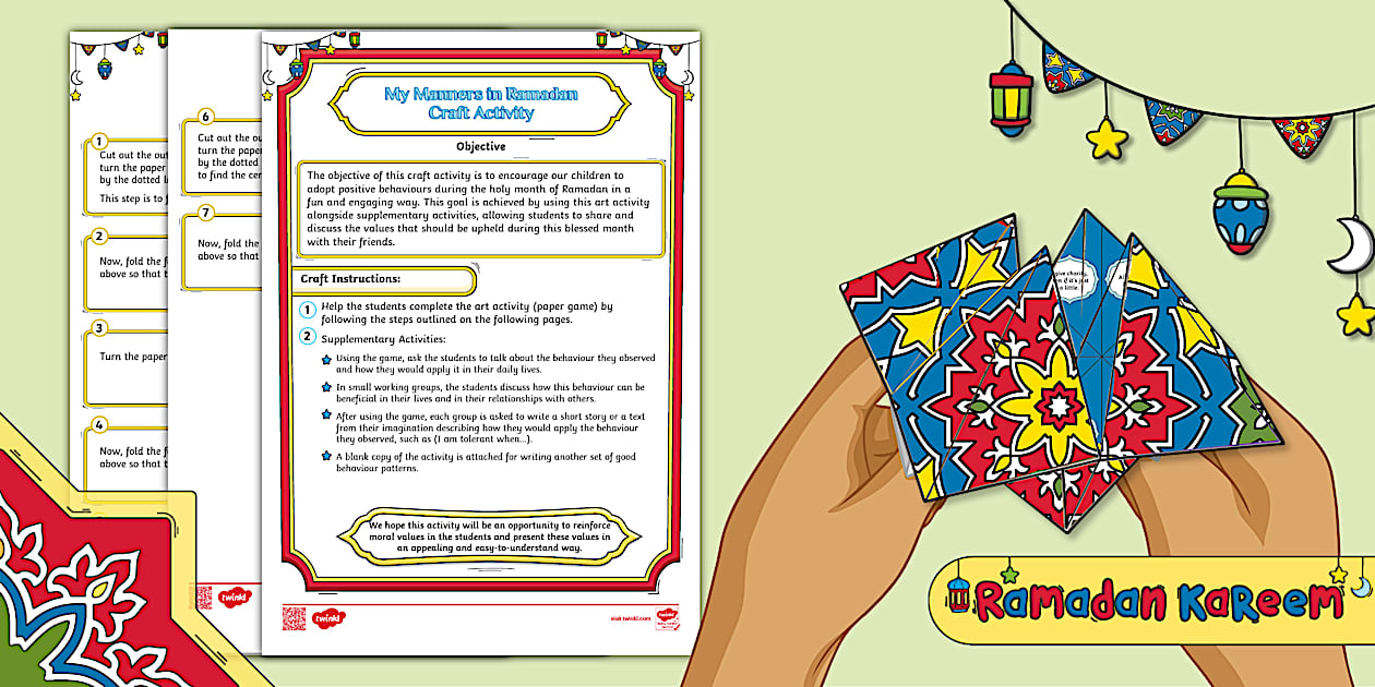 My Manners in Ramadan Craft Activity
