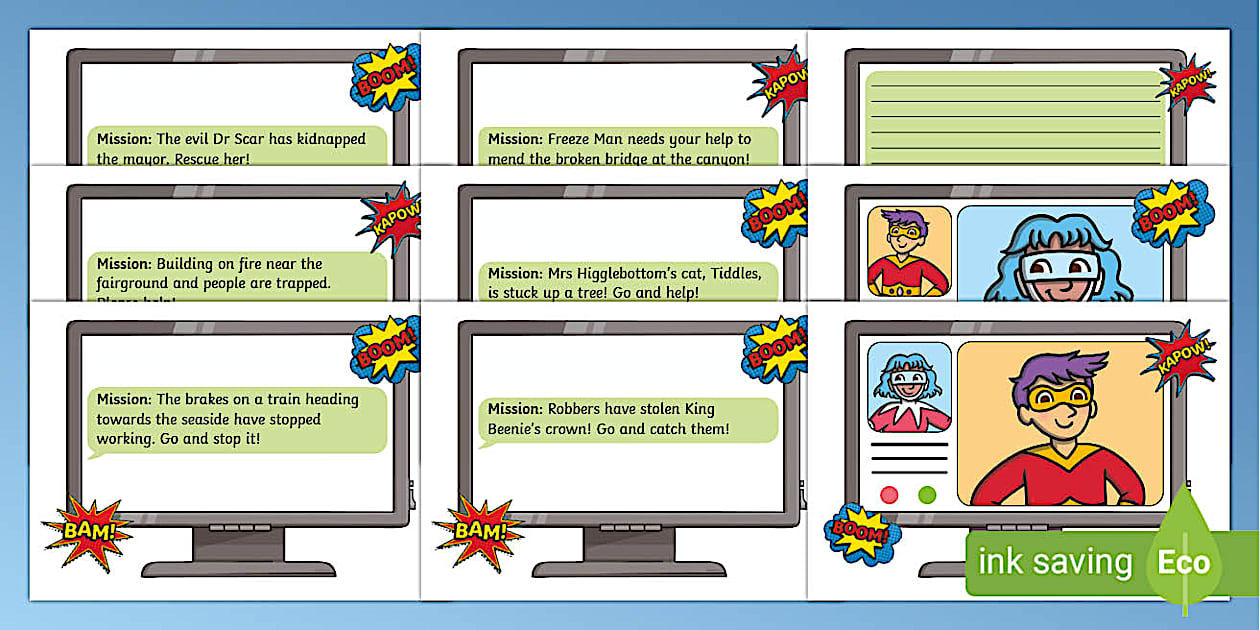 Superhero Headquarters Computer Activity - Twinkl