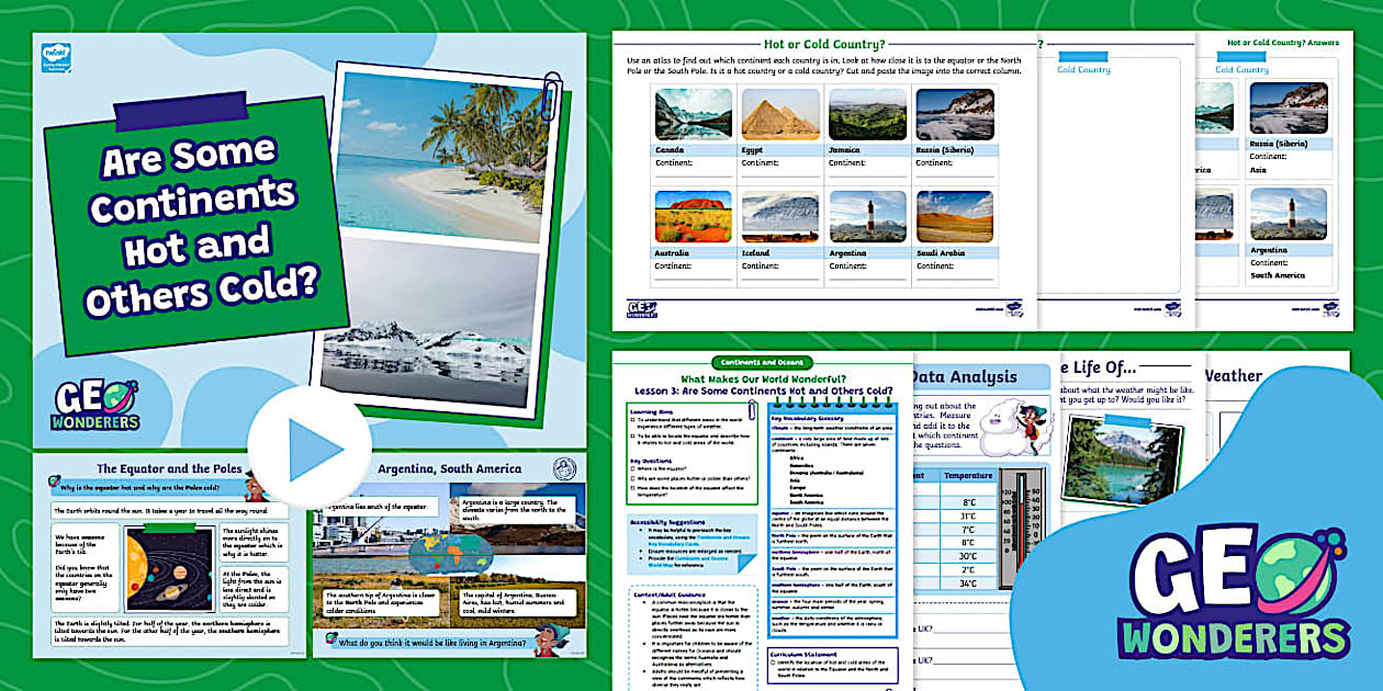 Geo Wonderers KS1: Continents and Oceans Lesson Pack 3