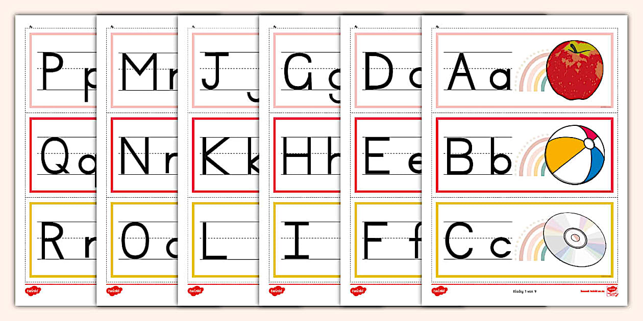 Grondslagfase Afrikaans - Alfabet - Klankstroke (KABV-belyn)