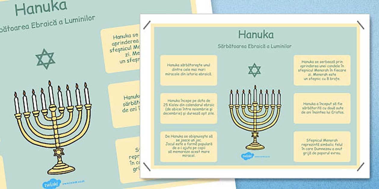 Hanuka - Poster informativ (teacher made) - Twinkl