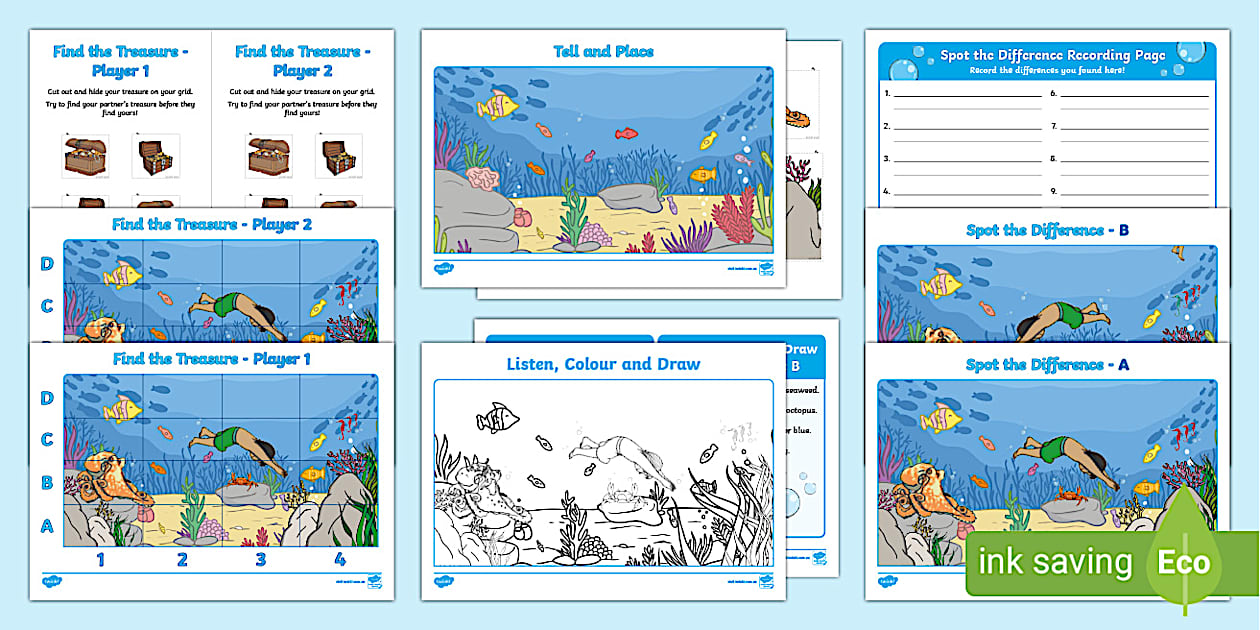 Barrier Games Pack - Under the Sea | Speaking and Listening