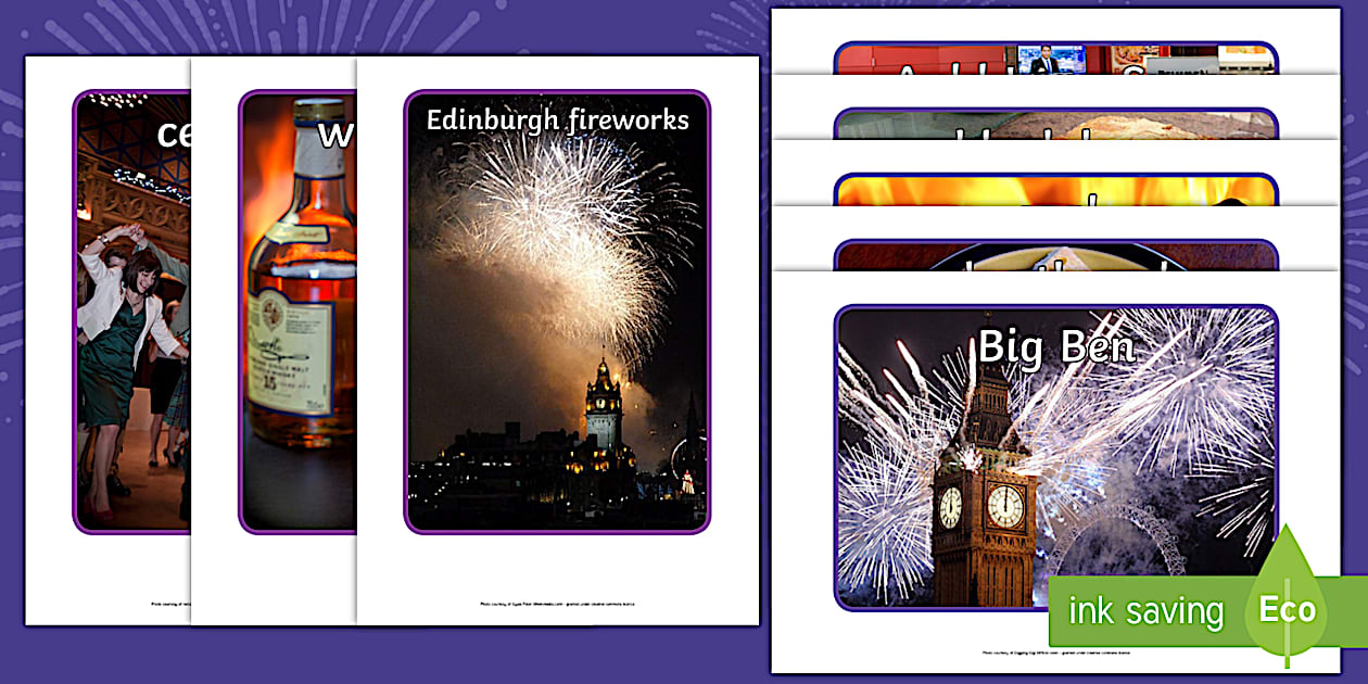 New Year and Hogmanay Display Photo Pack (teacher made)