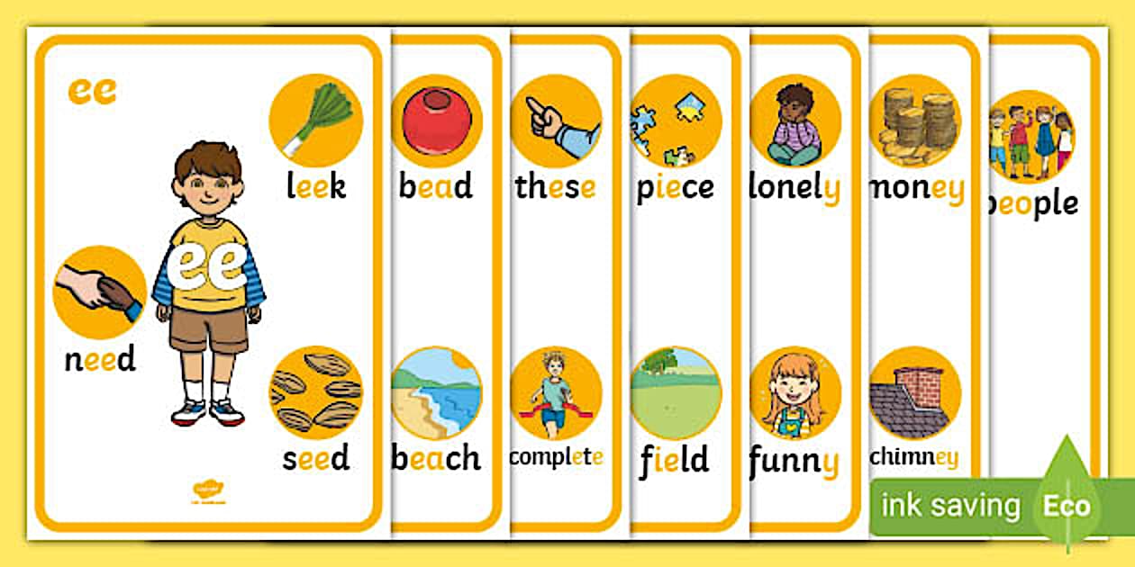 ee Sound Family Member Posters - Phonics Resource - Twinkl