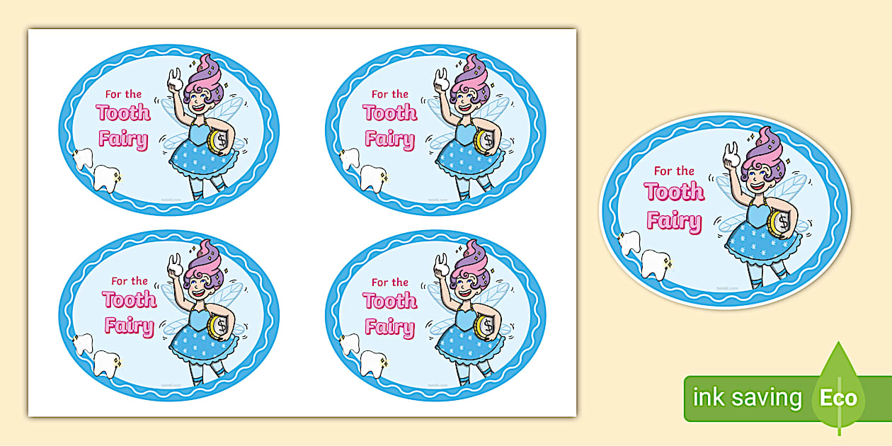Cursive Tooth Fairy Envelope Labels (teacher made) - Twinkl