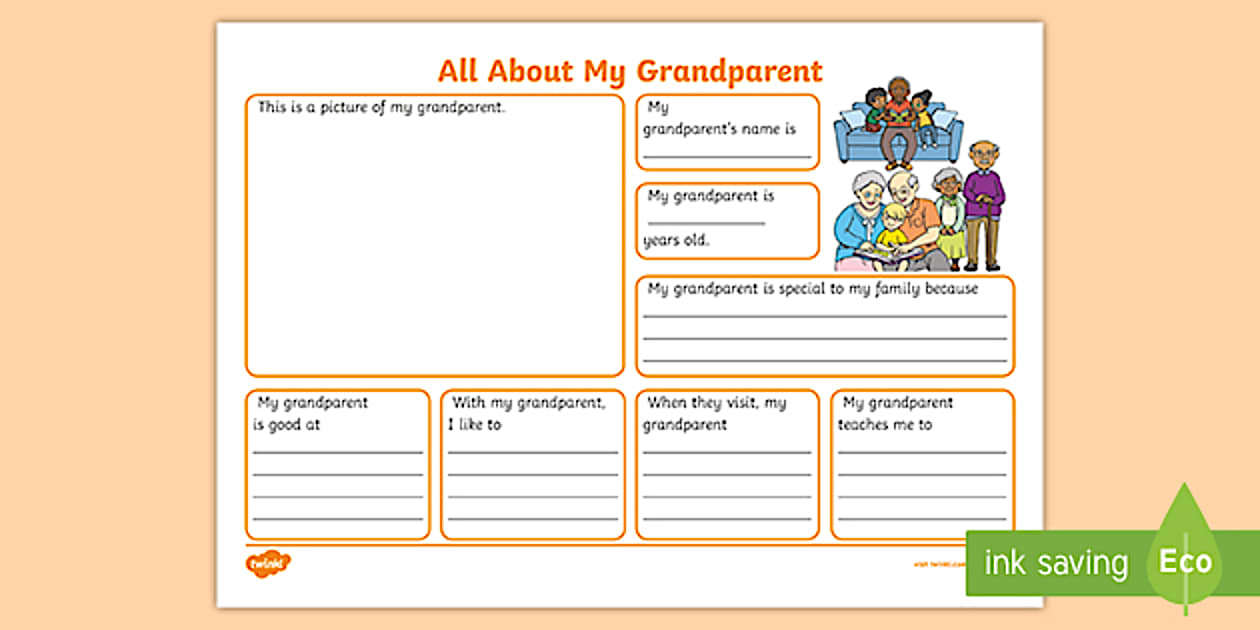 NSW All About My Grandparent Worksheet (teacher made)