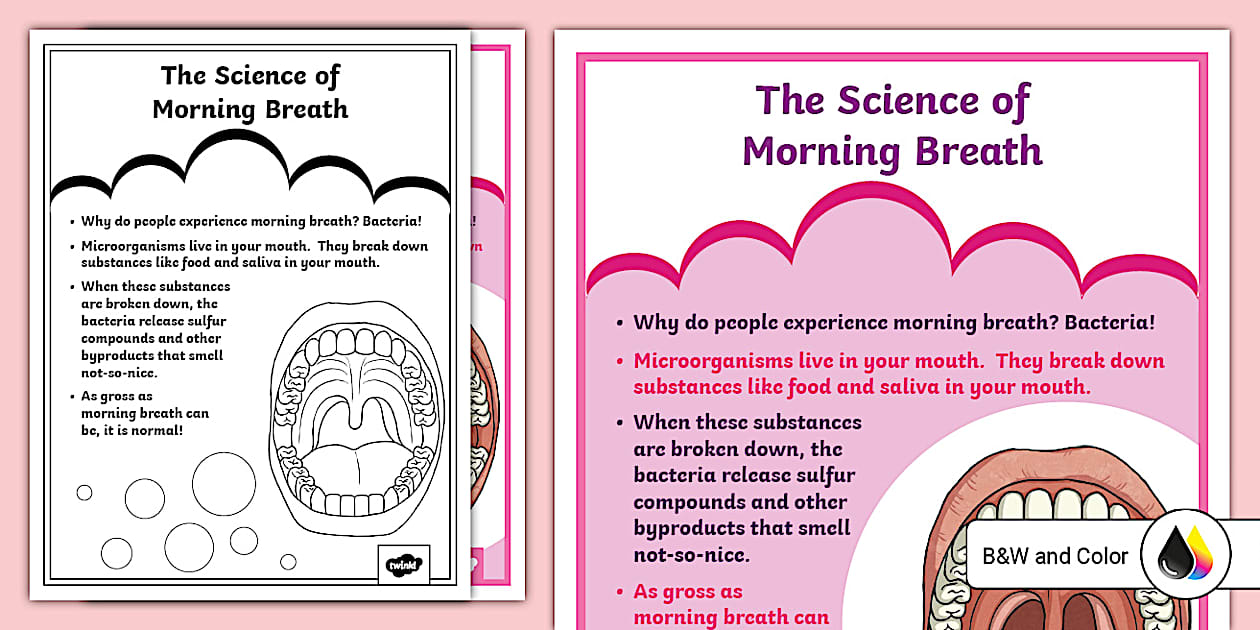 The Science of Morning Breath Poster (teacher made) - Twinkl