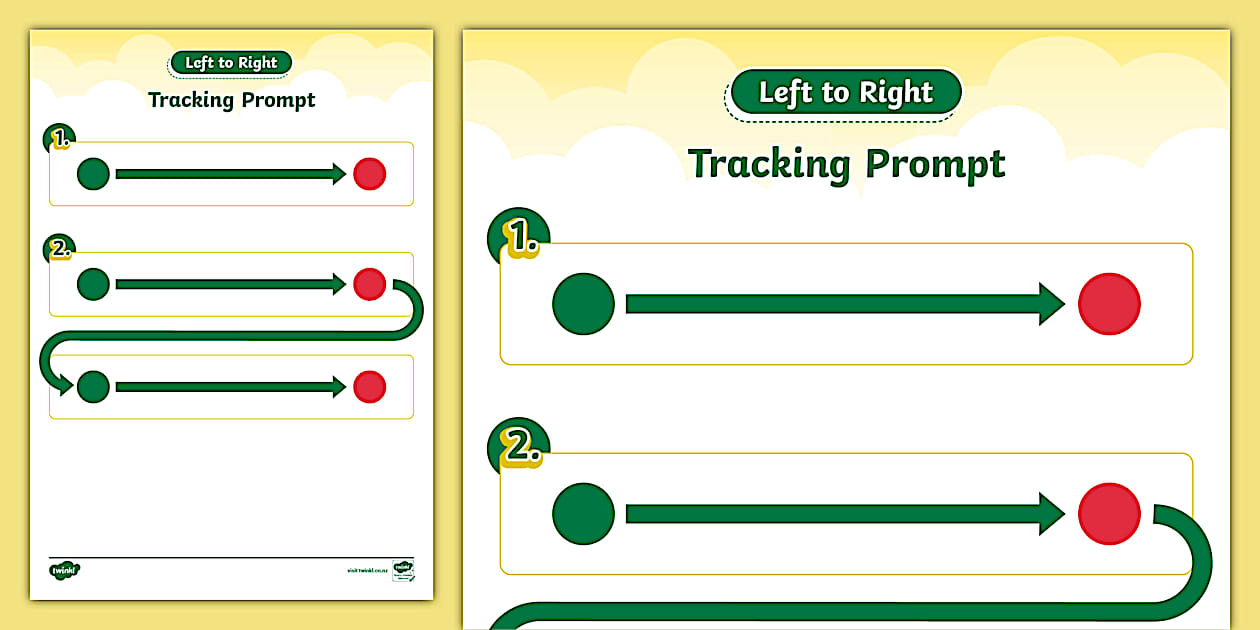 Left to Right Tracking Prompt (teacher made) - Twinkl