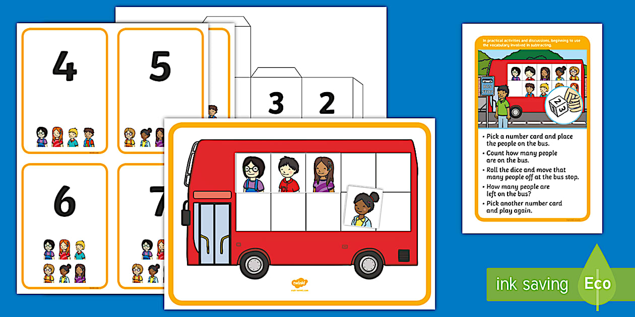 Kindergarten Maths Subtraction Challenge: At the Bus Stop IKEA Tolsby/Fiestad