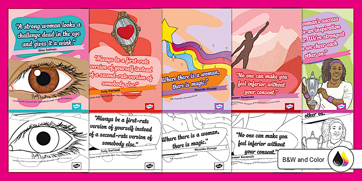 Female Empowerment Quotes Posters for 6th Grade | Twinkl USA
