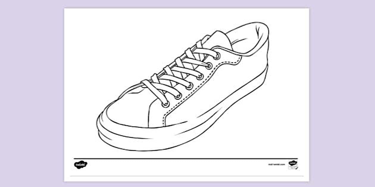 Shoe Colouring Page | Colouring Sheets | Twinkl - Twinkl
