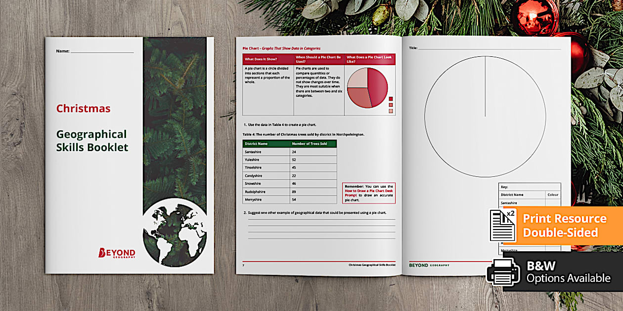 Christmas Data Presentation Geographical Skills Booklet