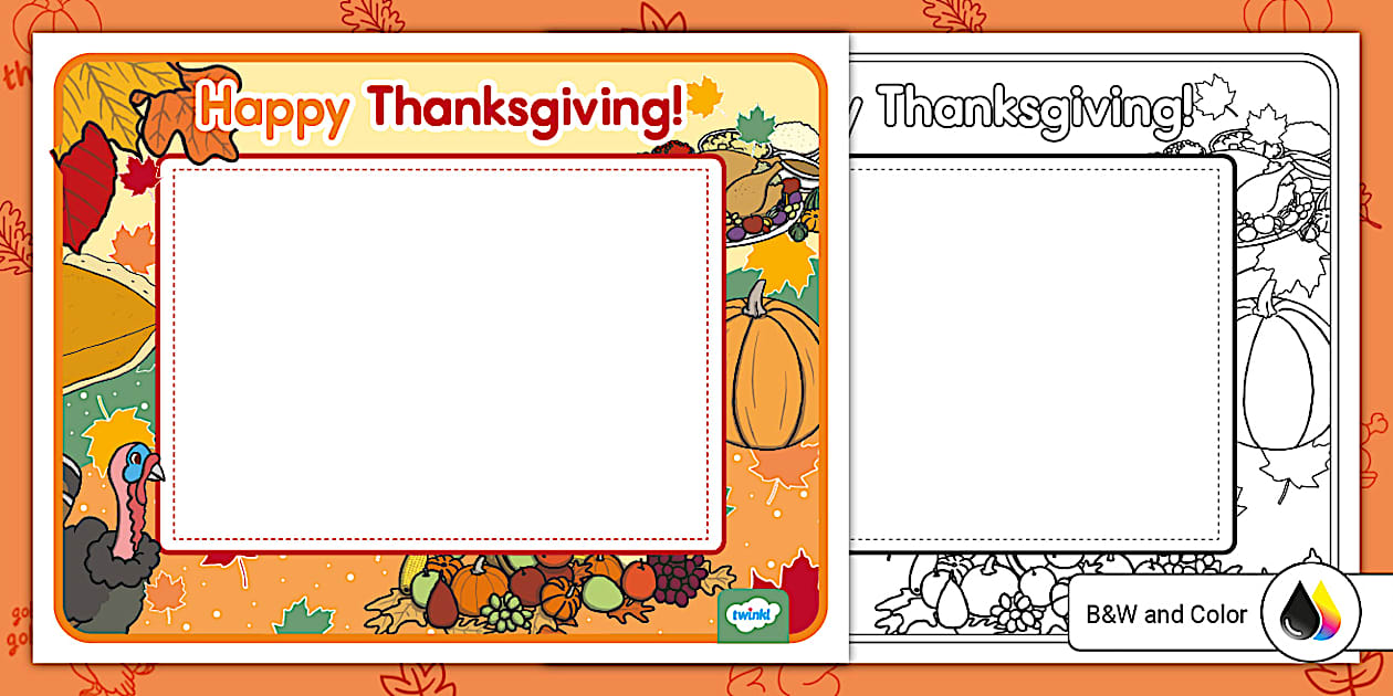 Thanksgiving Picture Frame Craft for Kids | Twinkl USA
