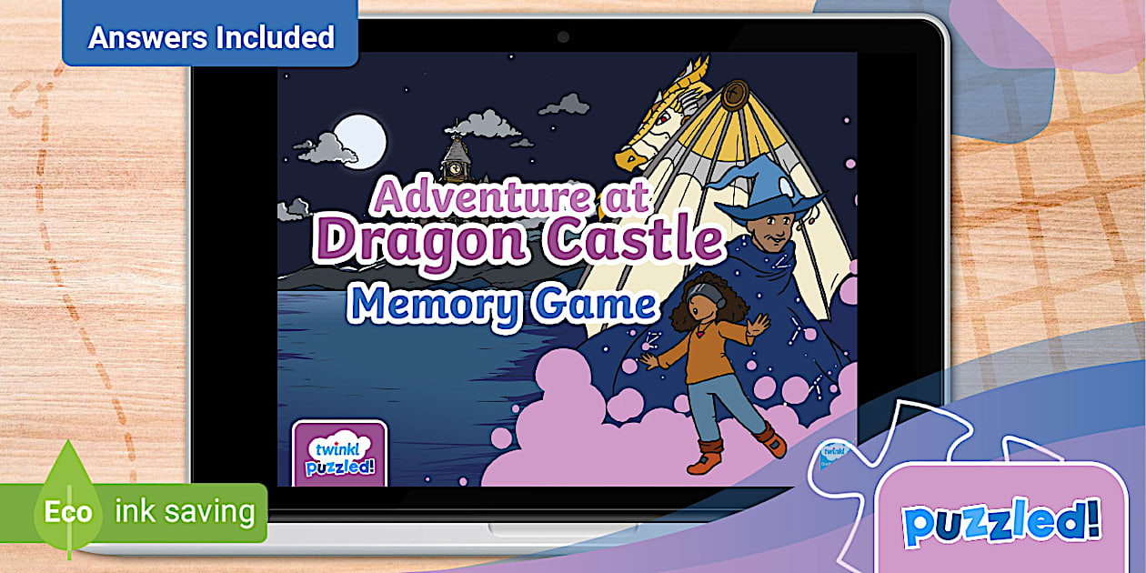 Adventure at Dragon Castle Memory Game (teacher made)