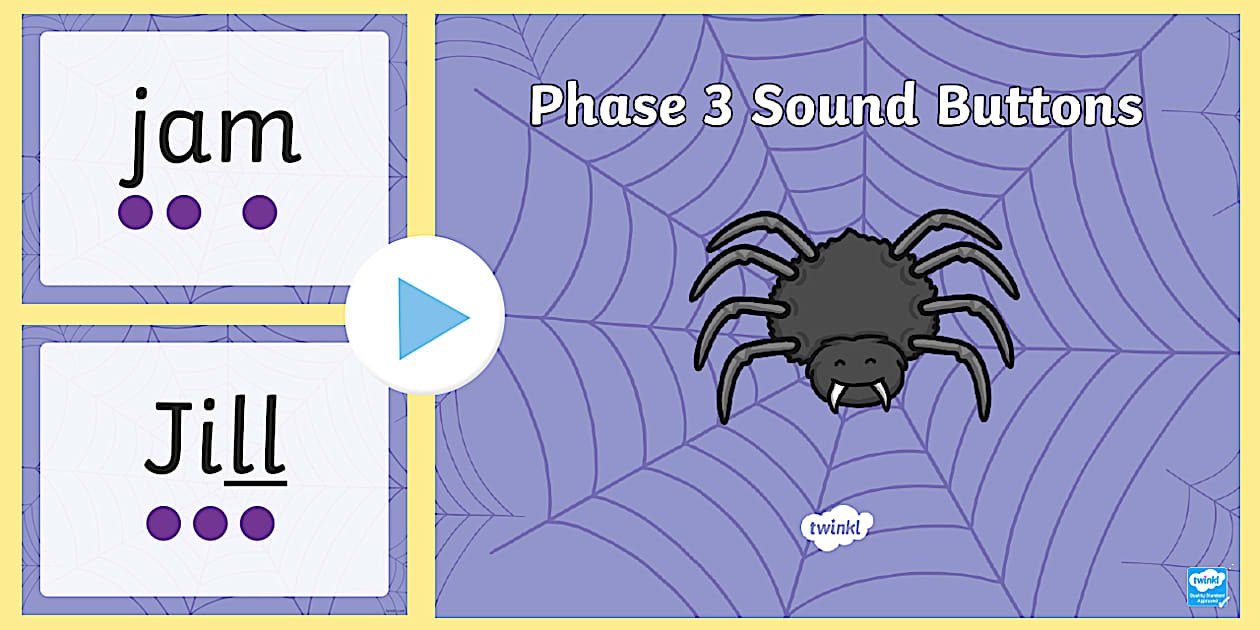 Phase 3 Sound Button PowerPoint - Phase 2 Sound Button Word Cards