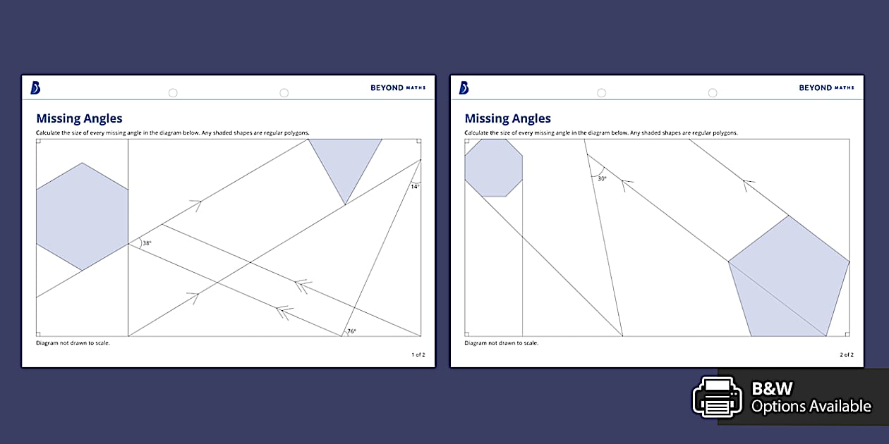 👉 Missing Angles (teacher made) - Twinkl