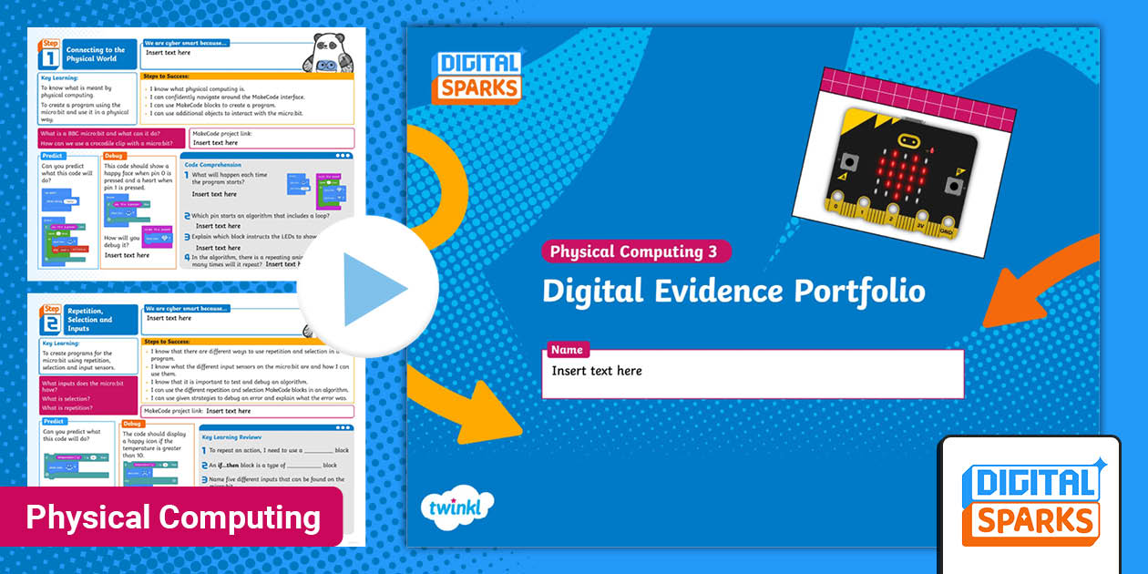 FREE! - Digital Sparks Physical Computing Digital Evidence Portfolio