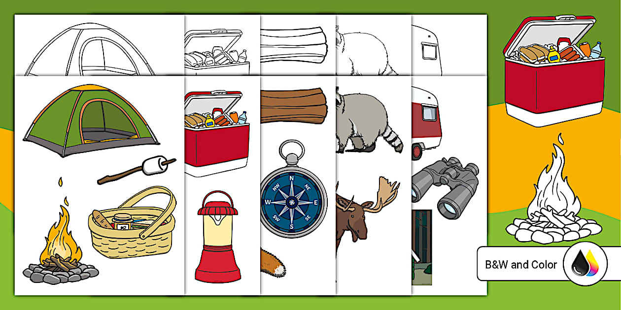 Campground Dramatic Play Cutouts (teacher made) - Twinkl