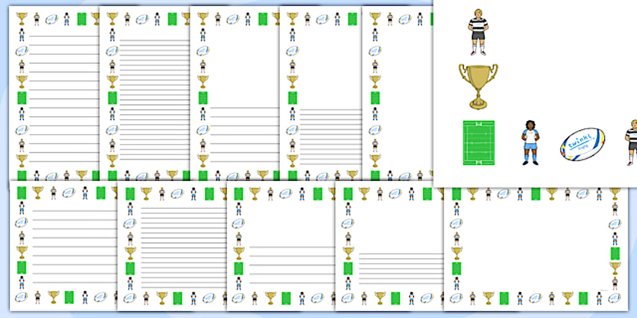 Rugby Page Borders (Hecho por educadores) - Twinkl