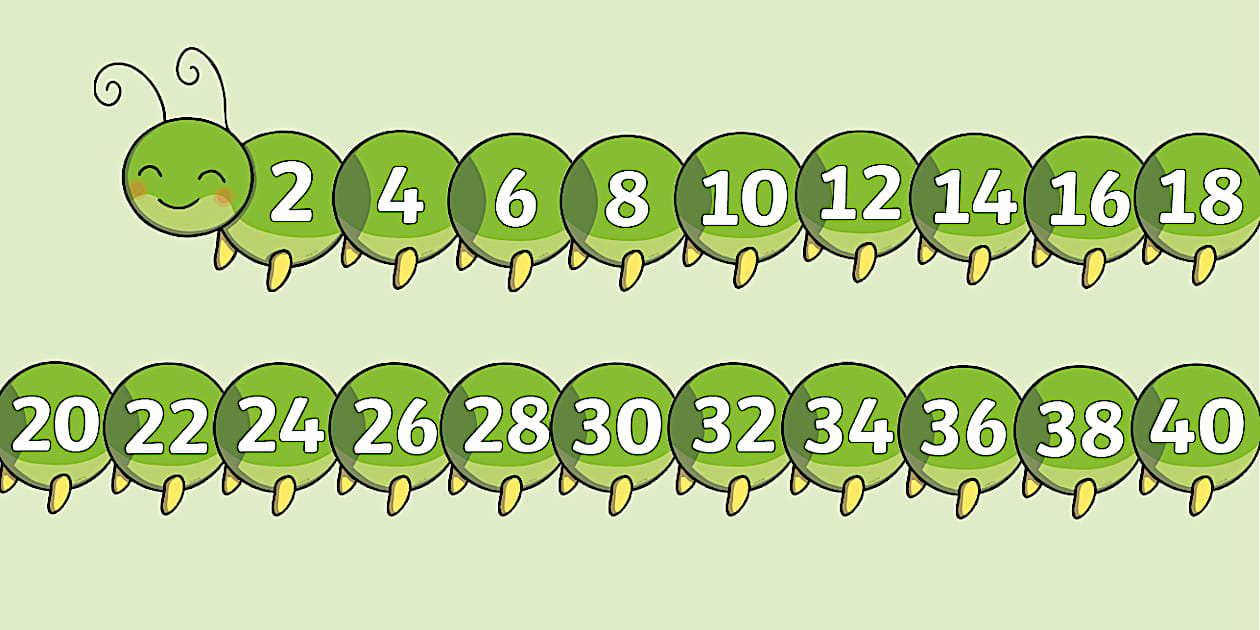 Numbers 0-20 on a Caterpillar Number Line (teacher made)
