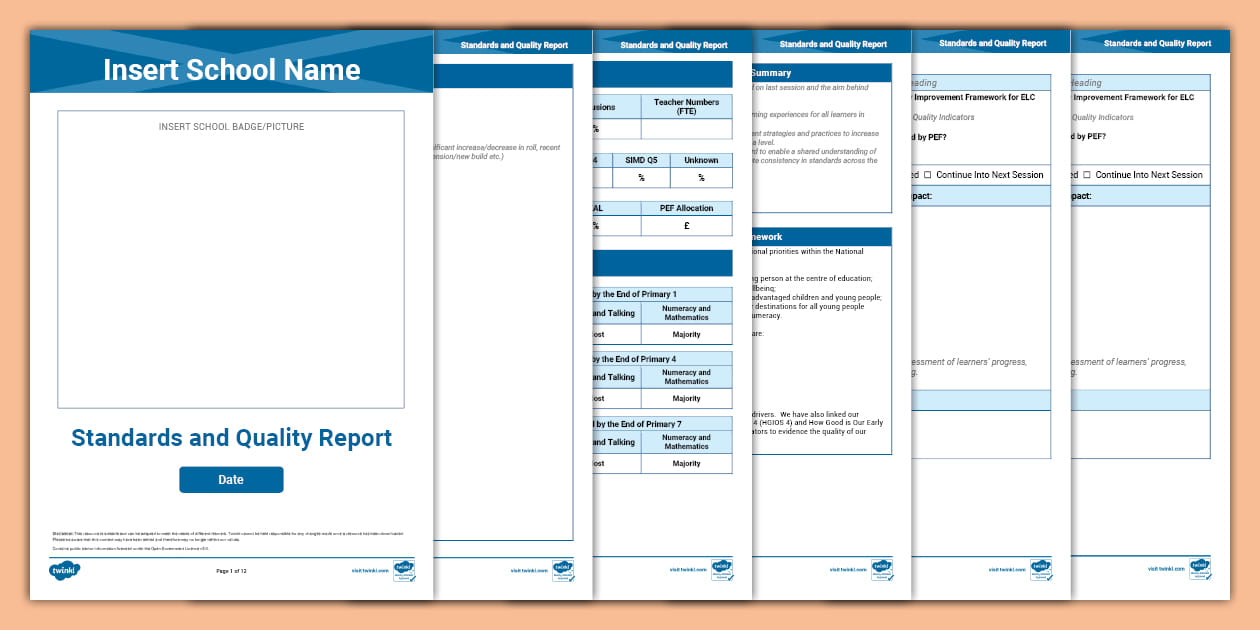 Standards and Quality Report Template (Hecho por educadores)