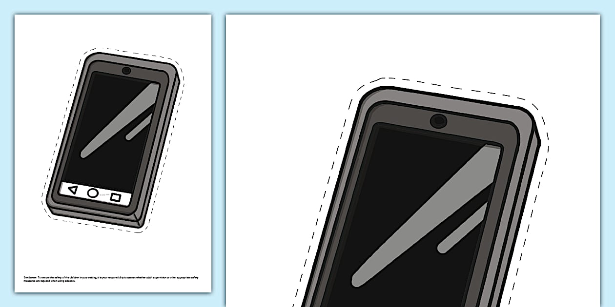 Phone Emoticon Cut-Out (teacher made) - Twinkl