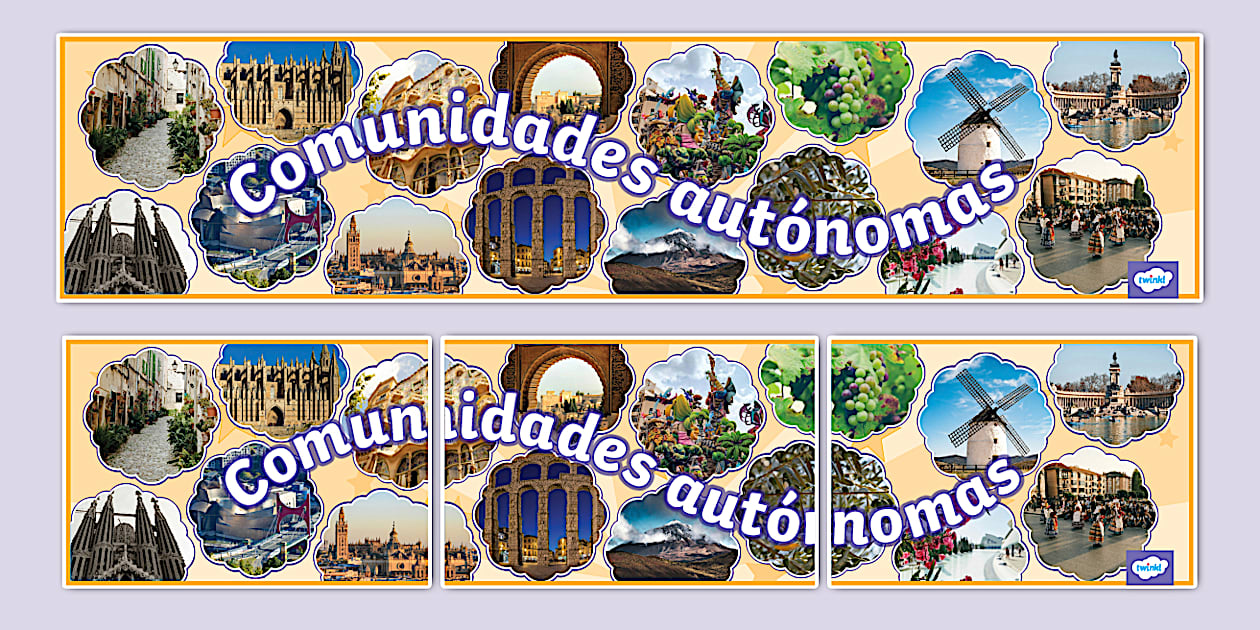 Pancarta: Comunidades Autónomas (Hecho por educadores)