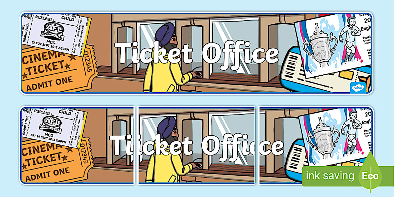 Ticket Office Display Banner (teacher made) - Twinkl