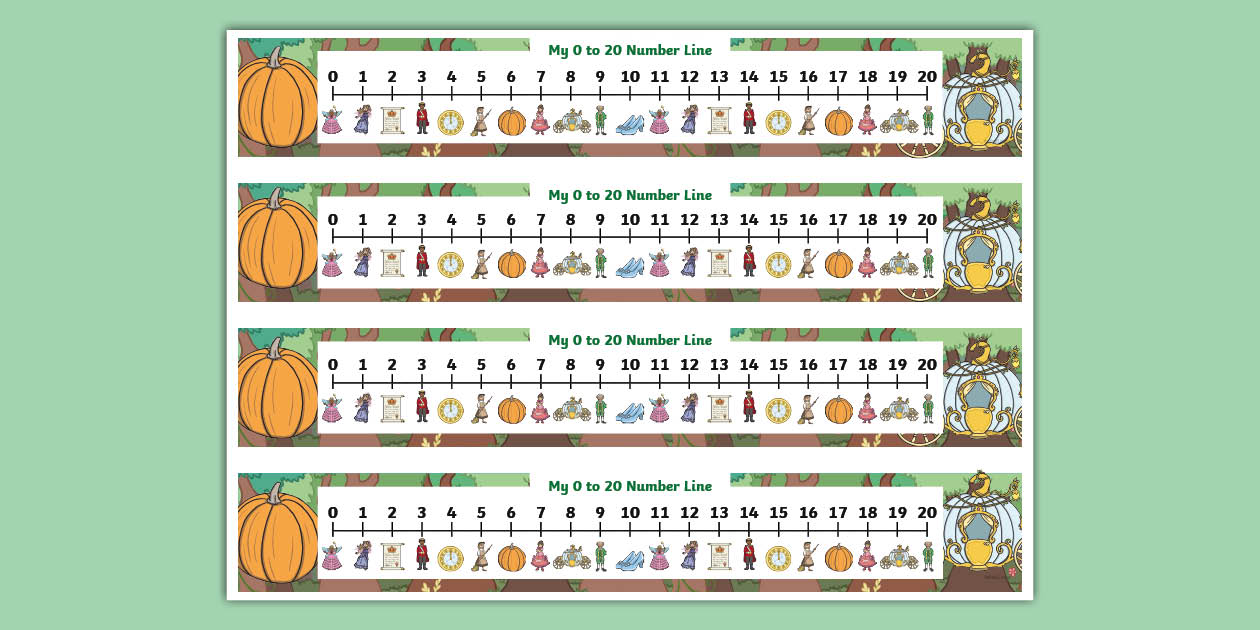 Cinderella Number Lines 0 20