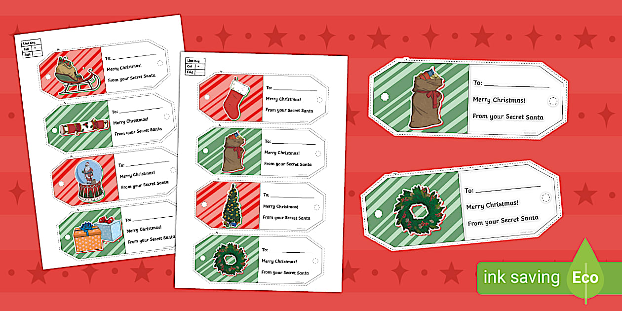 Secret Santa Gift Tags (teacher made) - Twinkl